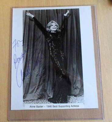 8x10 signed photo autograph auto Anne Baxter OLGA Batman inscribed ...