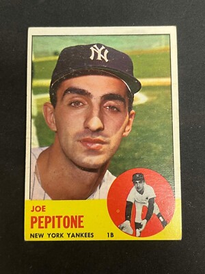 JOE PEPITONE 1963 TOPPS #183 YANKEES | eBay