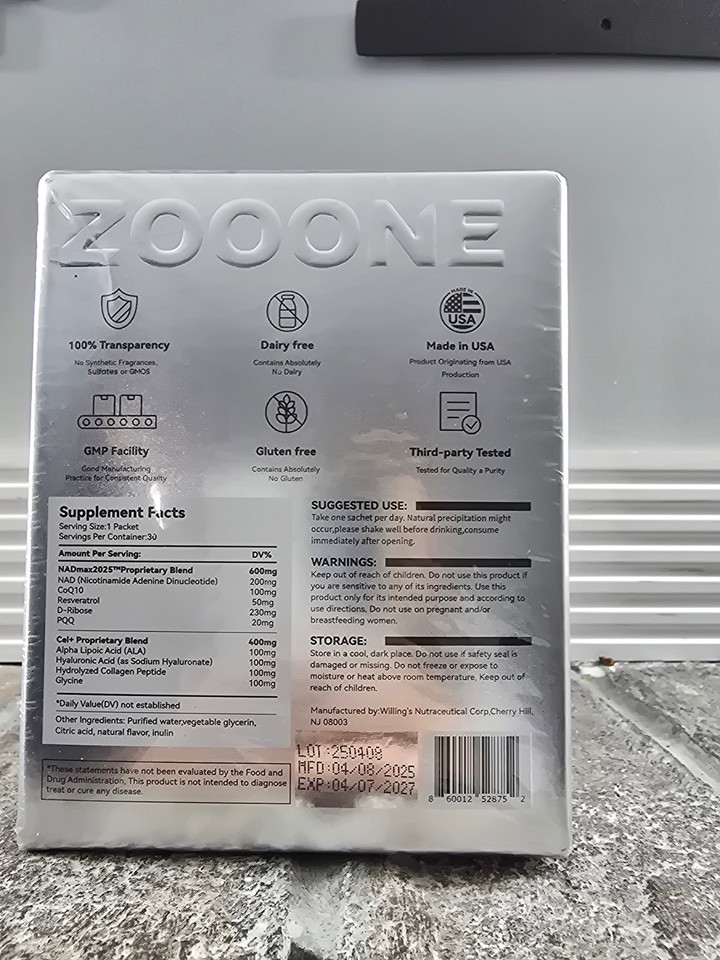 ZOOONE NAD+ 1000mg Packets Natural Flavor Anti-Aging Support 30 Pack | eBay