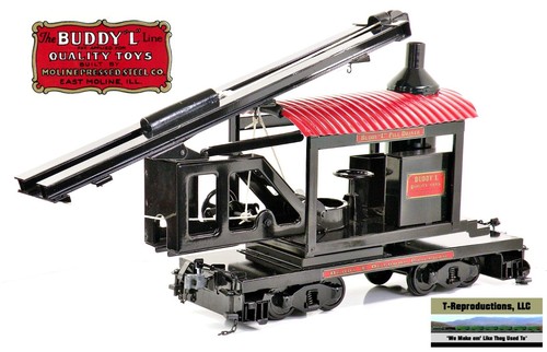 T-Reproductions Buddy L Steel Pile Driver Train Car /2/ Large Scale 24 ...