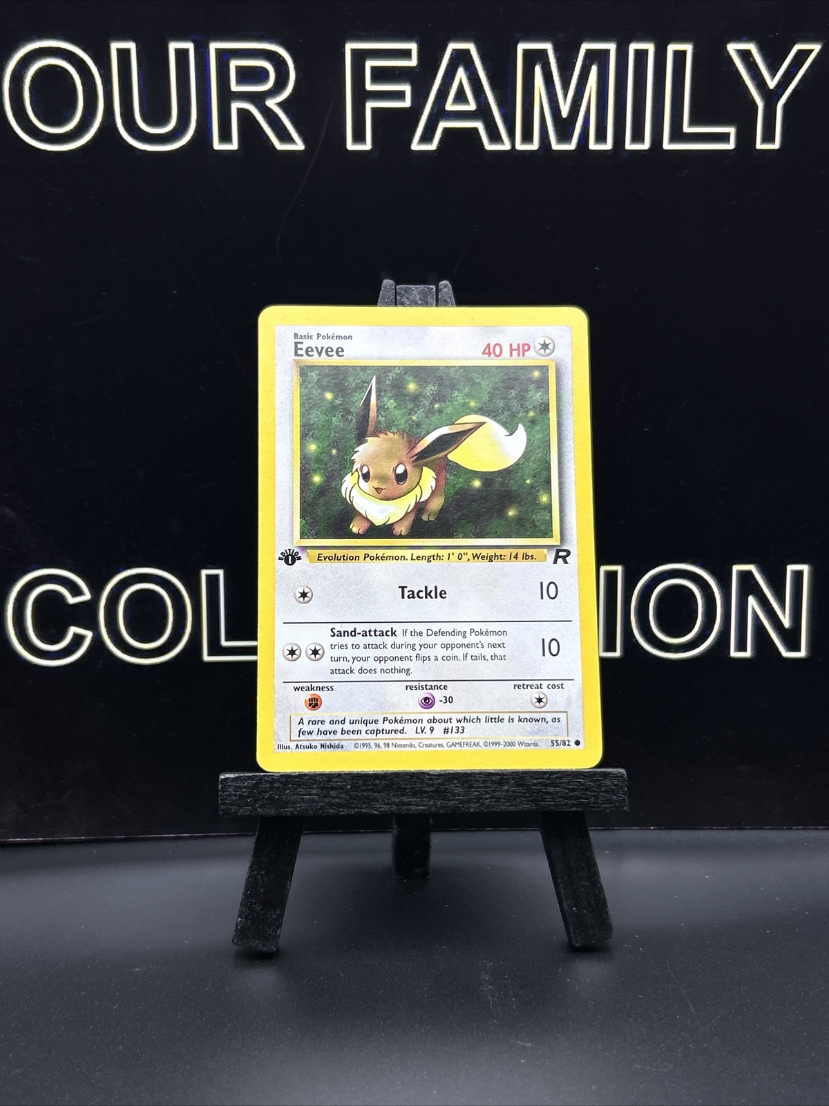 1st Edition Eevee 55/82 Team Rocket Set Rare Vintage Pokemon Card - NM ...