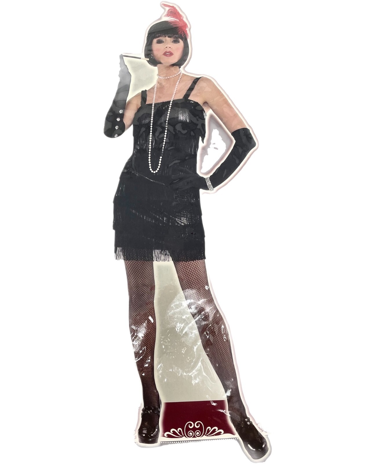 Halloween Adult Costume Flashy Flapper Roaring 20's 2 pc Sz Sm 2-4 Head ...