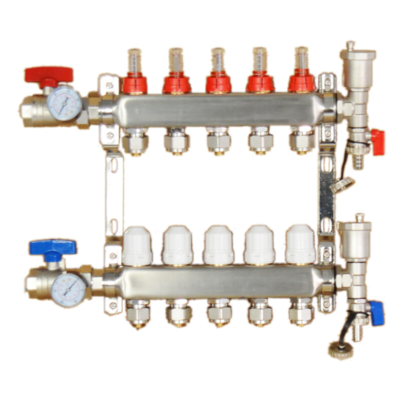 In Floor Heat Manifold 2-12 Loop Outdoor Wood Furnace Boiler PEX Tubing ...