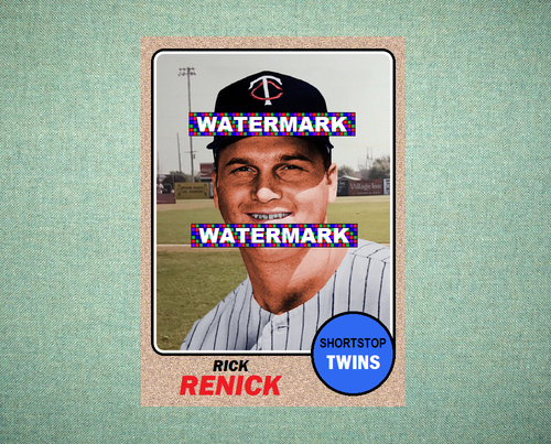 Rick Renick Minnesota Twins 1968 Style Custom Baseball Art Card | eBay