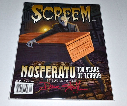 SCREEM MAGAZINE #40 VERY RARE DACRE STOKER Signed DRACULA/NOSFERATU | eBay