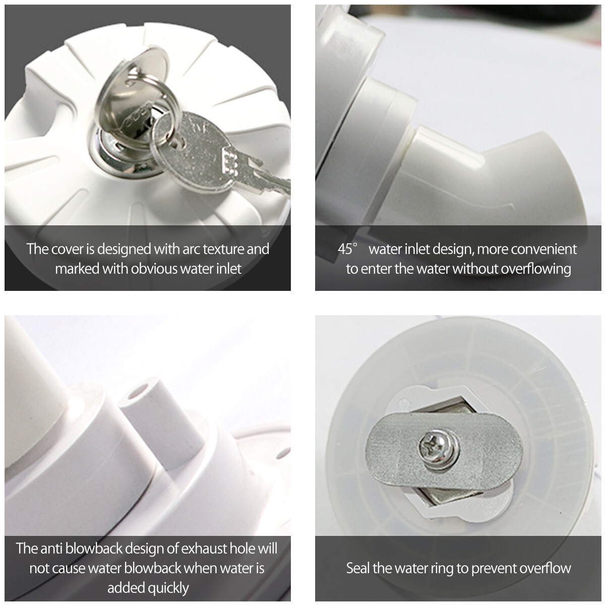 RV Fresh Water Lock Inlet Lockable RV Water Filling Hatch Inlet Plastic ...