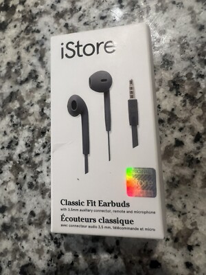 AUTHENTIC iStore Classic Fit Earbuds IST-20169 3.5mm Jack Wired Matte ...