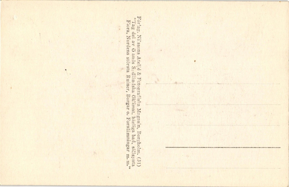 Drawing - Borgholm slott före branden 1806 Sweden Photo RPPC Postcard ...