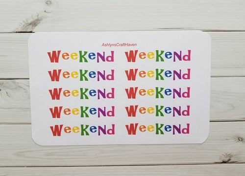 10 Weekend Planner Stickers- Perfect For Any Planner- Erin Condren ...