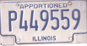 ILLINOIS~P449559~APPORTIONED TRUCK LICENSE PLATE~TAG
