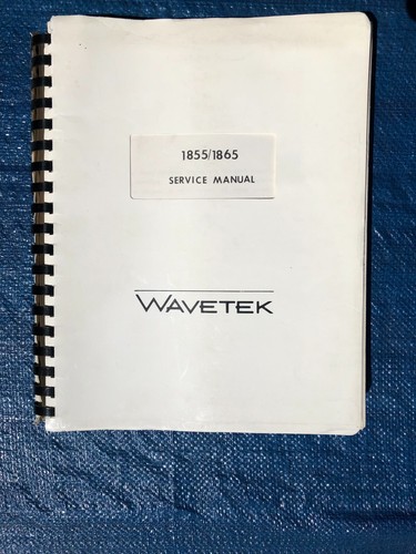 Wavetek 1855 / 1865 Sweep Recovery System Service Manual | eBay