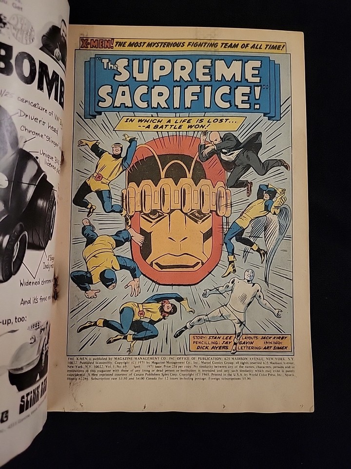 X-Men #69 Marvel 1971 Mimic Appearance "Menace of The Mimic" F/VF | eBay