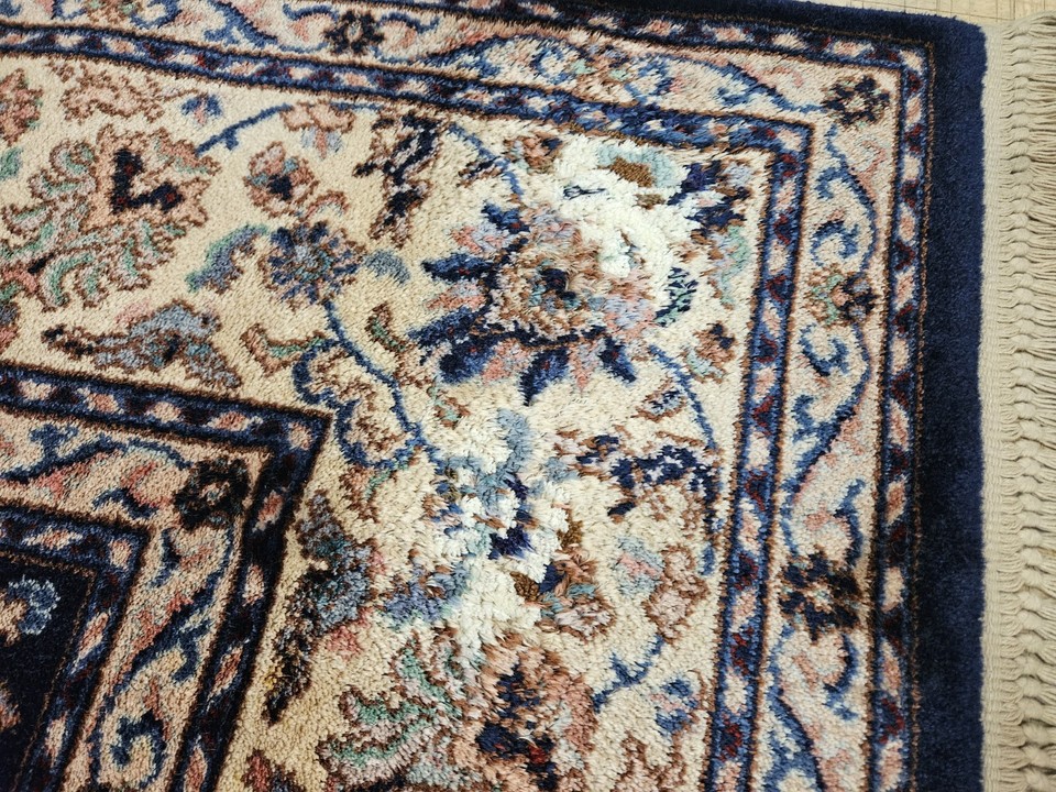 9x12 KARASTAN INDIGO TAB RIZ 700 - 747 100% WOOL RUG VERY GOOD ...