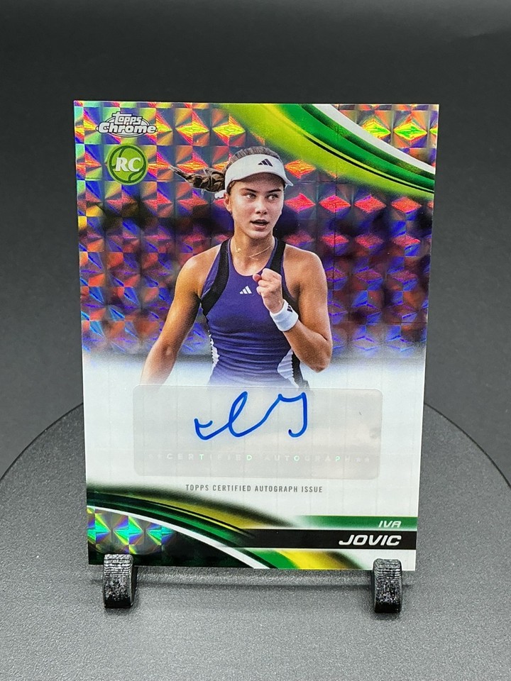 2025 Topps Chrome Tennis SSP Very RARE Geometric Refractor Iva Jovic ...