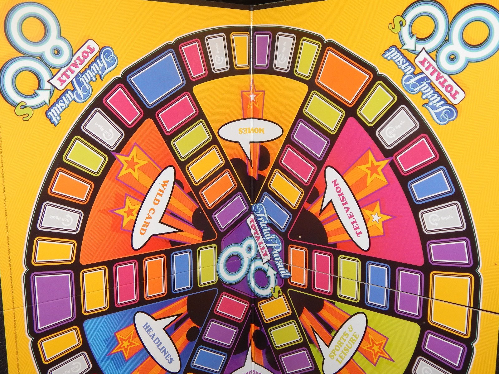 2006 Trivial Pursuit Totally 80s Board Game Replacement Game Board Only ...