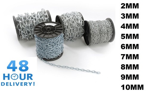 Steel Chain Strong Heavy Duty Zinc Galvanised Welded Security Links 2mm ...