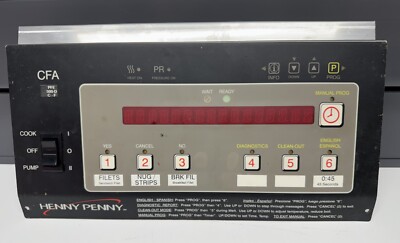 Henny Penny CFA Touchswitch Angled Control Panel - Genuine - Good Used ...