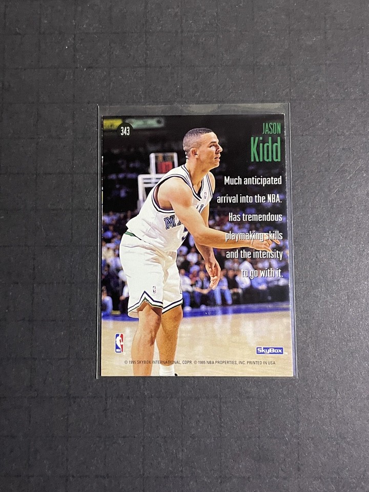 1995-96 Skybox Jason Kidd Sky Pilots Card #343 - Dallas Mavericks | eBay