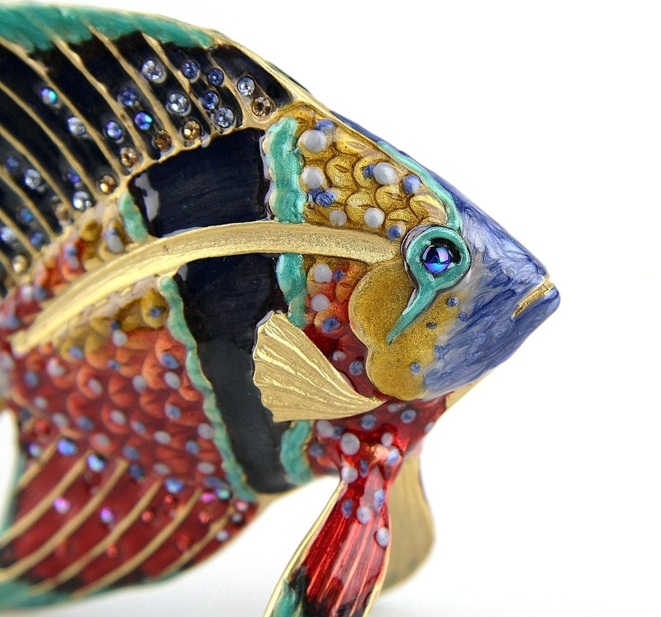 JAY STRONGWATER GROTTO MEDIUM TROPICAL FISH MAISIE SWAROVSKI CRYSTALS ...