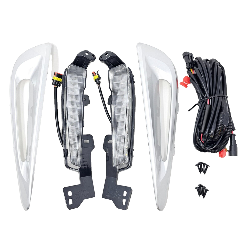 LED Running Light DRL For 2019-2022 Toyota Prius Silver Bezel Wire ...