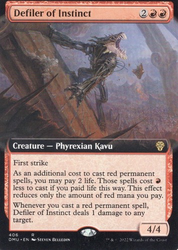 2X DEFILER OF INSTINCT 406 EXTENDED ART DOMINARIA UNITED MAGIC MTG NM ...