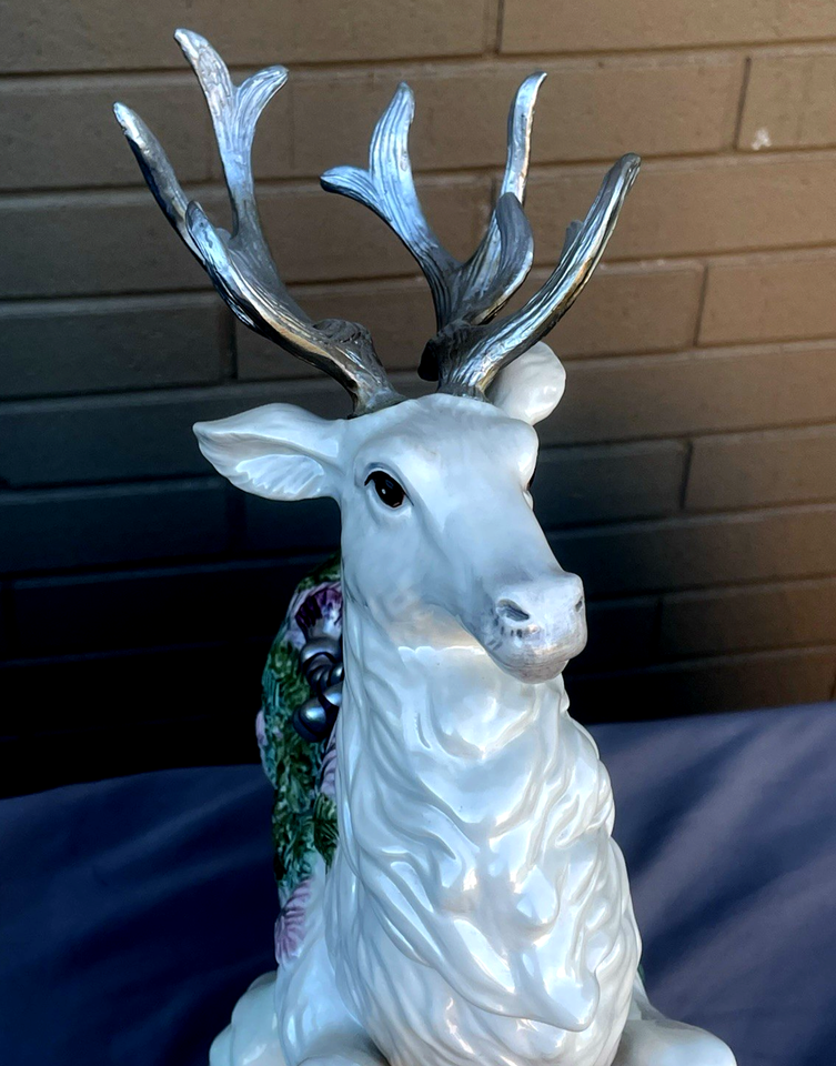 Vintage Fitz & Floyd Crystal Reindeer Holiday Centerpiece | eBay