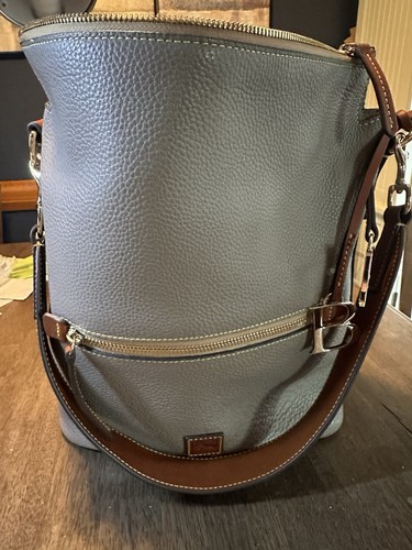 Dooney & Bourke Pebble Grain Large Sac Shoulder Bag~Elephant Color ...