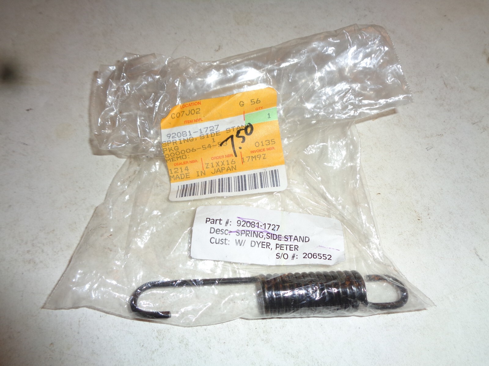 Kawasaki Side Stand Spring 92081-1727 Ninja, Eliminator | eBay