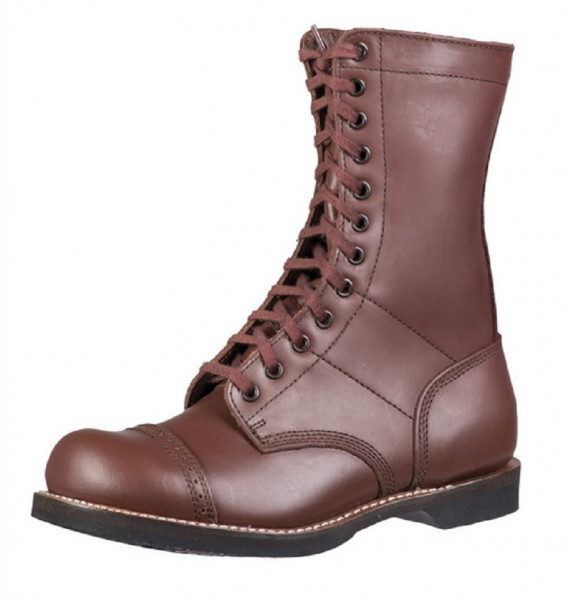 US Army Paratrooper Airborne Boots Leather Boots Brown Wk2 US12 EU45 ...