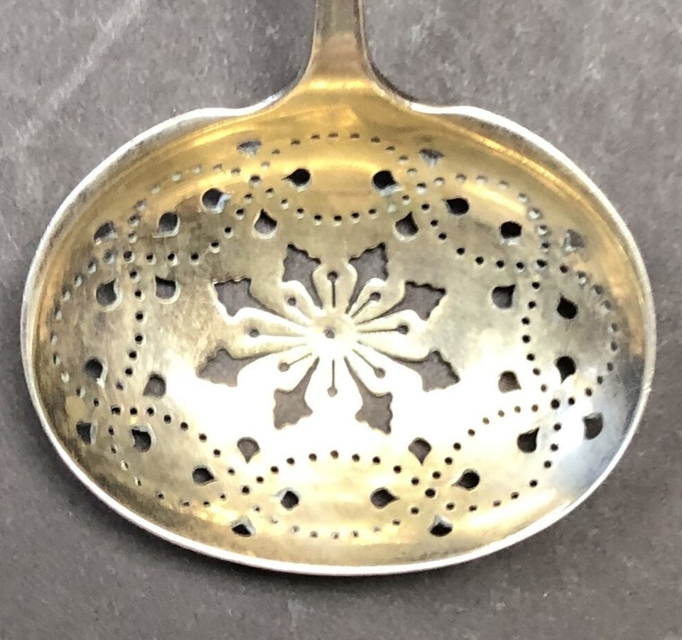TIFFANY & CO. 1911 STERLING FLEMISH SUGAR SIFTER, ANTQUE WITH GOLD WASH ...