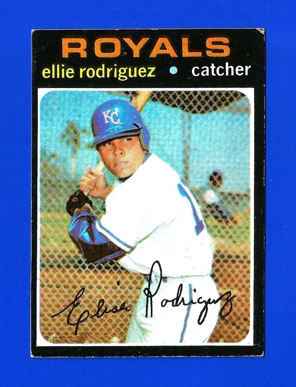 1971 Topps BASEBALL SET BREAK #344 ELLIE RODRIGUEZ KANSAS CITY ROYALS ...