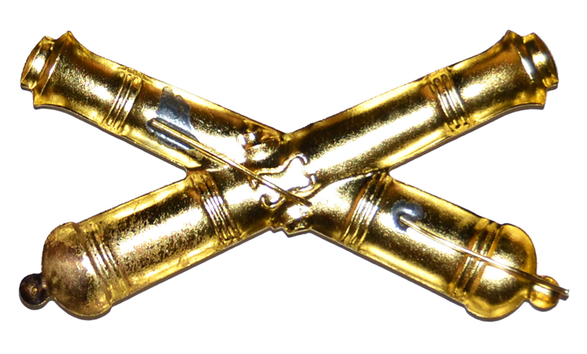 American Civil War ACW Metal Artillery Crossed Cannon Hat Or Kepi Badge ...