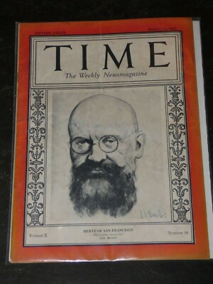 Time Magazine October 31 1927 Hertz of San Francisco | eBay