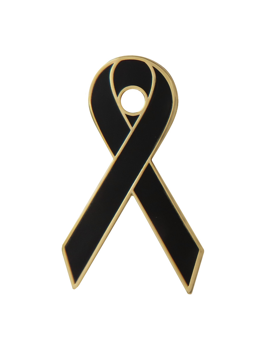 Black Ribbon Mourning Pin