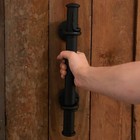 Pair of Big Door Pull Handle Thick Hand Wrought Iron Swirl Design 16.25 ...