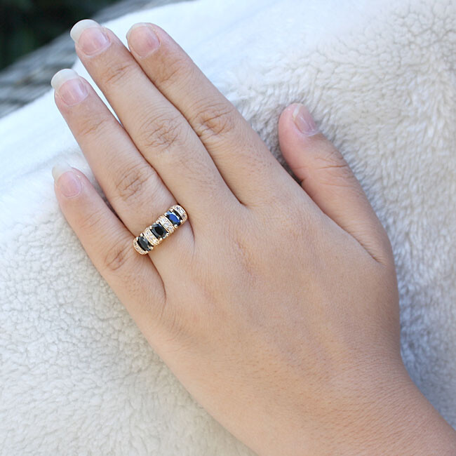 3-stone Women Party Ring Gold Color Band New Multiple Size | eBay