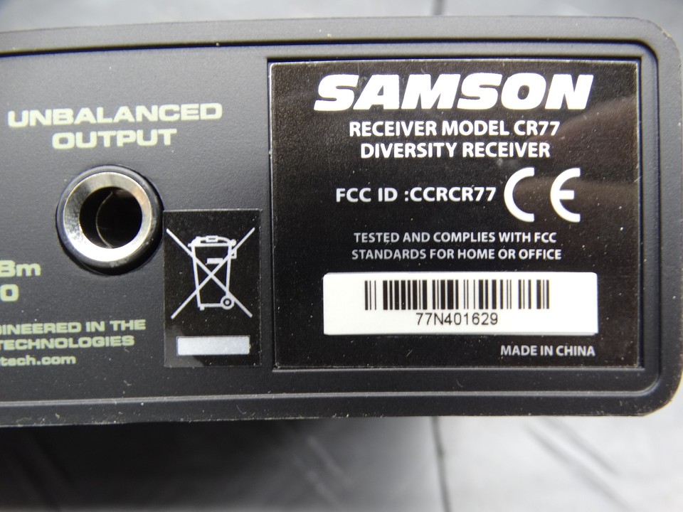 Samson CR77 UHF True Diversity Receiver CH N4 | eBay