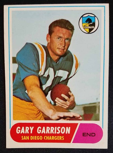 1968 Topps #36 Gary Garrison Rookie RC San Diego Chargers EX-MINT | eBay