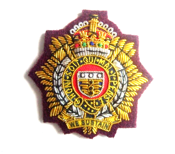 RLC WO1 / OFFICER PARA - BULLION WIRE BERET BADGE ROYAL LOGISTC CORPS ...