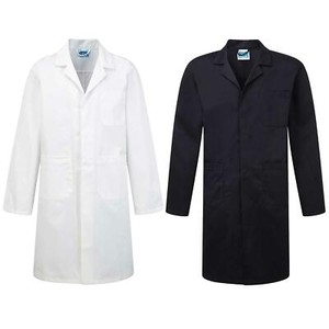 Lab Coat Warehouse Clothing Work Wear Long Protection White Navy | eBay