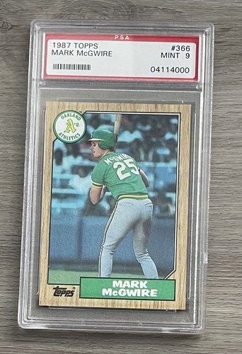 1987 topps Mark Mcgwire PSA Mint 9 #366 | eBay