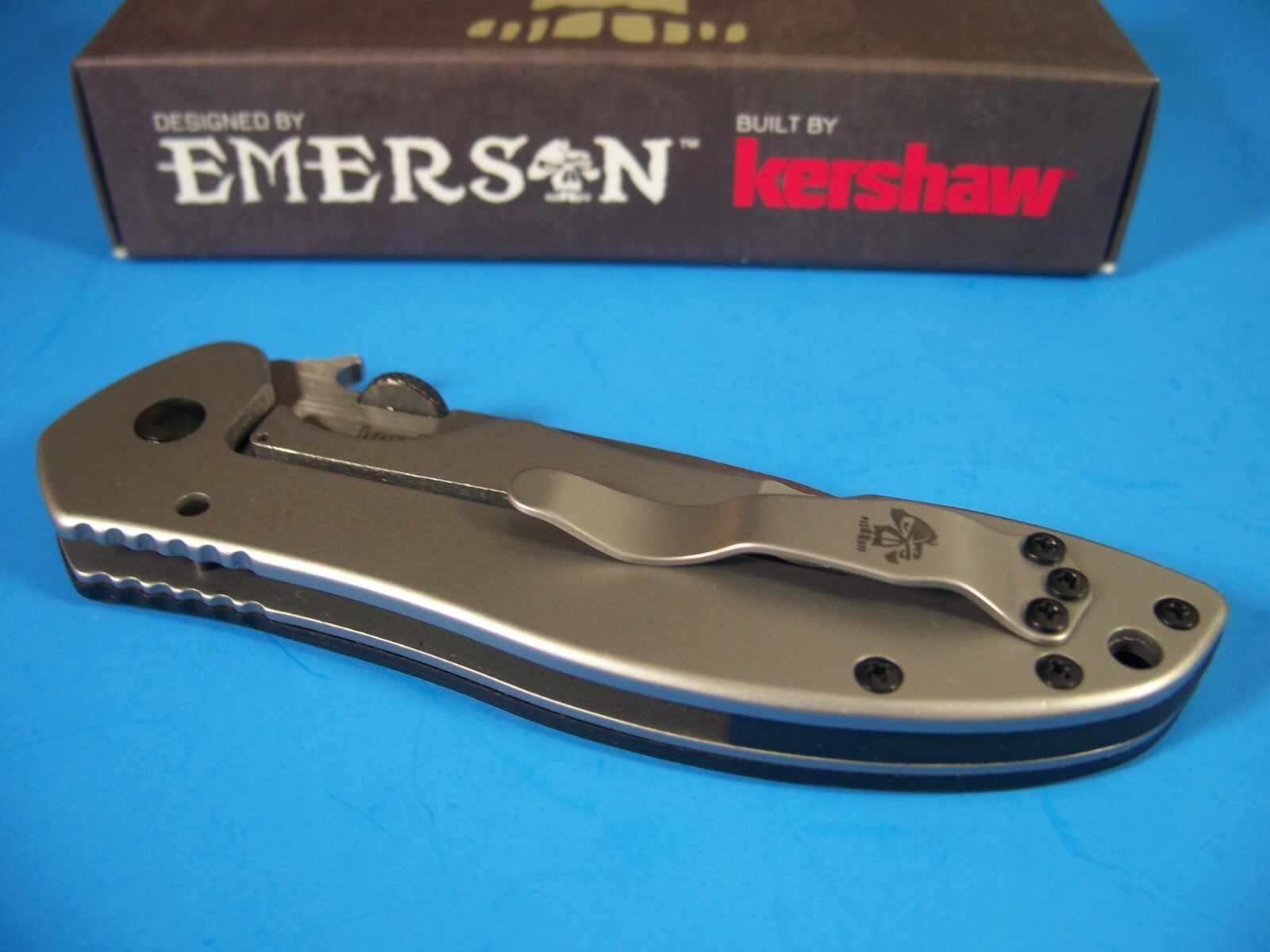 KERSHAW EMERSON - CQC-6K Black G-10 instant-opening wave Knife 2-tone ...