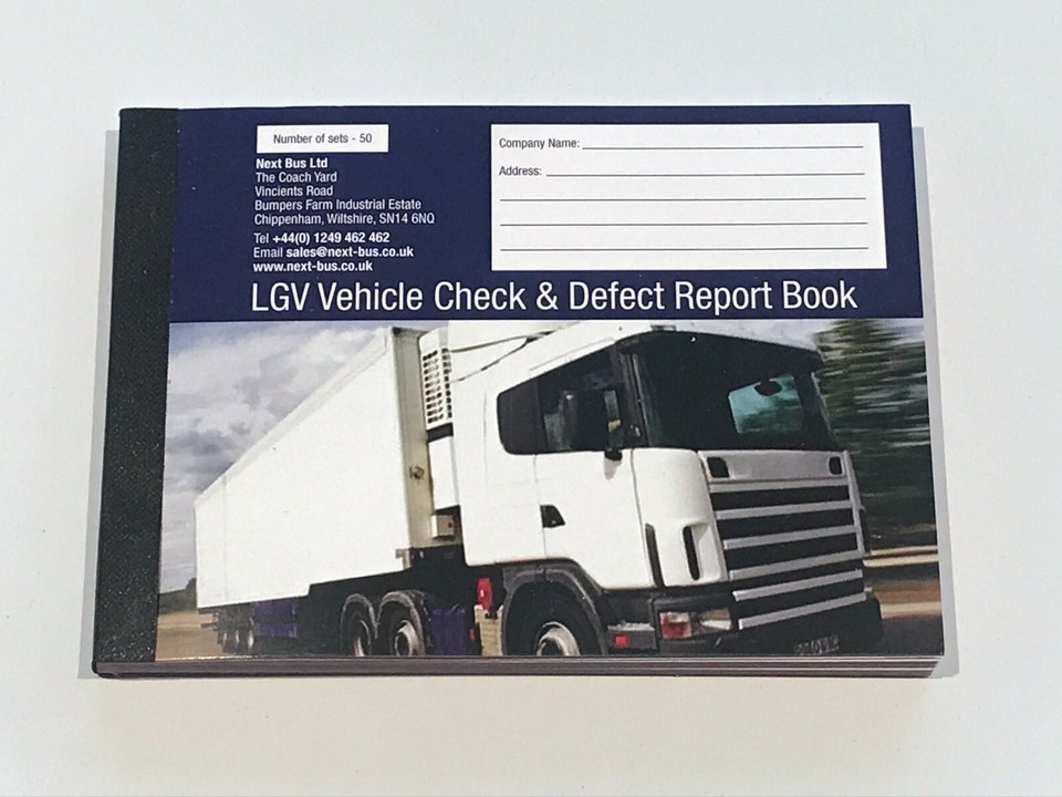 50 Duplicate page Nil Defect LGV HGV Lorry Truck Drivers Check Book x ...