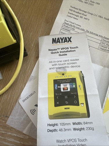 Used Nayax VPOS Touch Credit Card & NFC Reader MDB | eBay