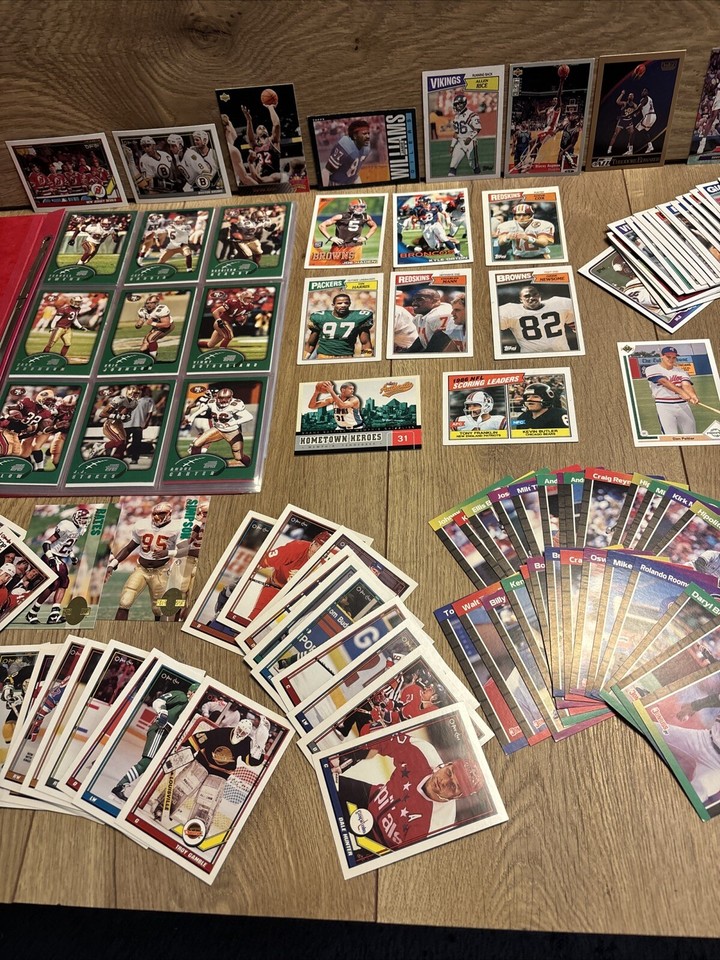 Large Vintage sports cards collection lot Football, Baseball, Hockey ...