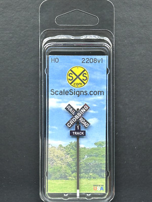 HO-2000-217-01-C / 1:87 Scale Street & Railroad Signs "Crossbuck + 1 ...