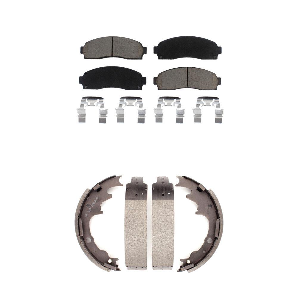 [Front+Rear] Ceramic Brake Pads Drum Shoes Kit For Ford Ranger Mazda ...