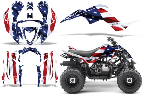 Graphics Kit Decal Sticker For Yamaha Raptor 90 YFM90 16-23 Stars ...