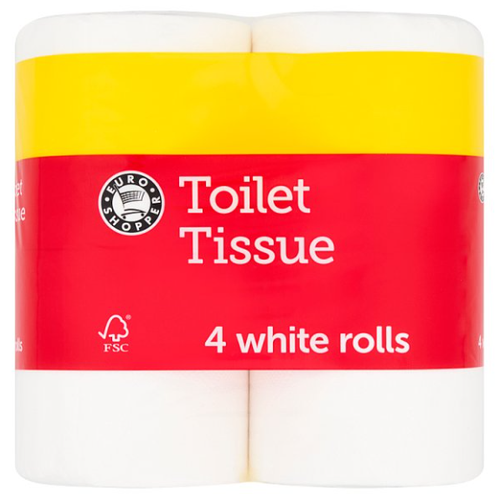 Euro Shopper Toilet Tissue 4 White Rolls - Pack of 3 - (12 Rolls) | eBay