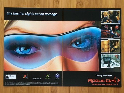 Rogue Ops Xbox PS2 Playstation 2 2003 Vintage Print Ad/Poster Original ...
